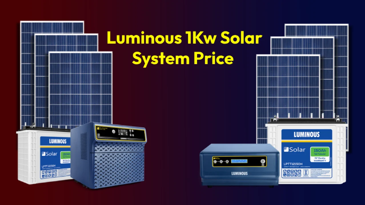 Luminous 1kw Solar System Price in india